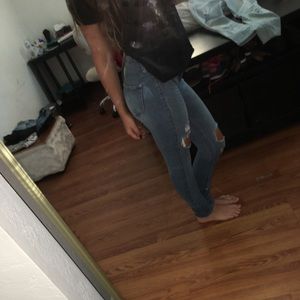 Hollister | Jeans | Hollister Dark Blue Ripped Jeans | Poshmark